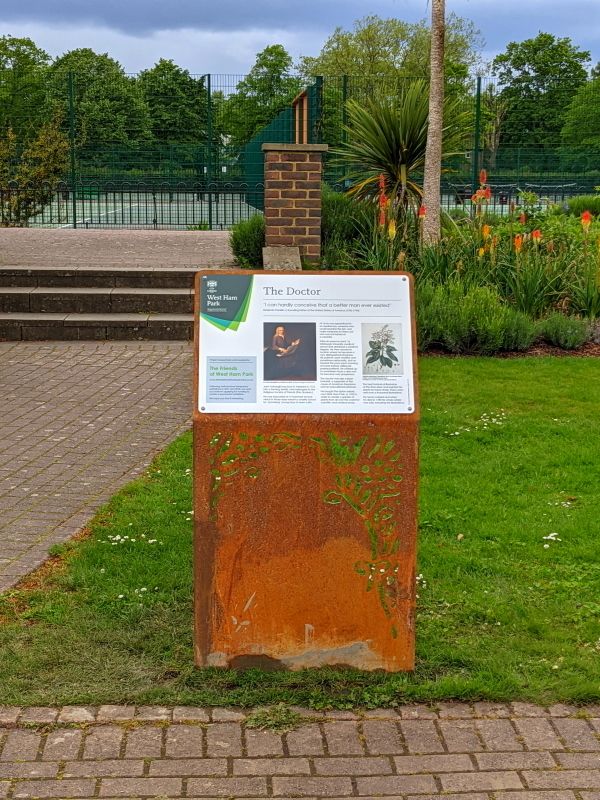 Corten steel interpretation signage for botanical garden | Images