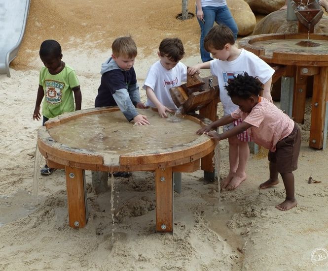 Richter Spielgerate Round Mud Table for water play | Timberplay