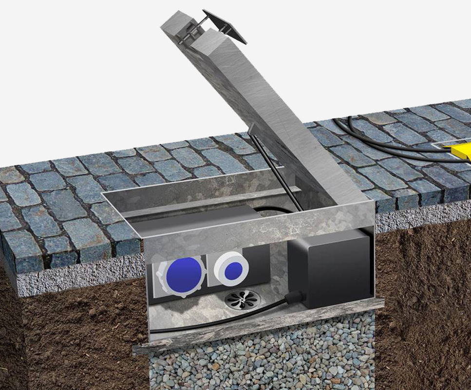 In ground units provide outdoor power at leisure complex | Images