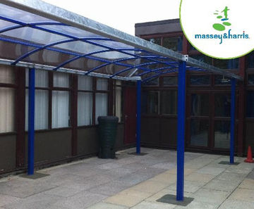Polycarbonate roofed canopy shelters | EXTERNAL WORKS