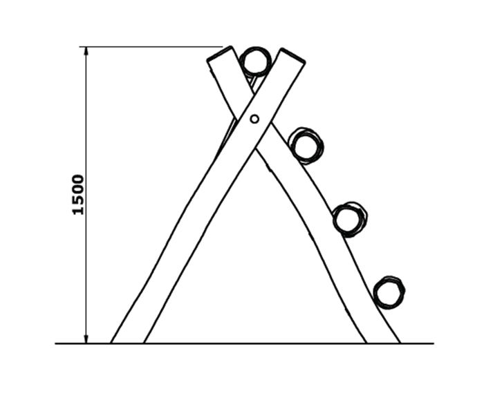 Robinia Up and Over (Rope and Logs) - timber trim trail equipment | Images