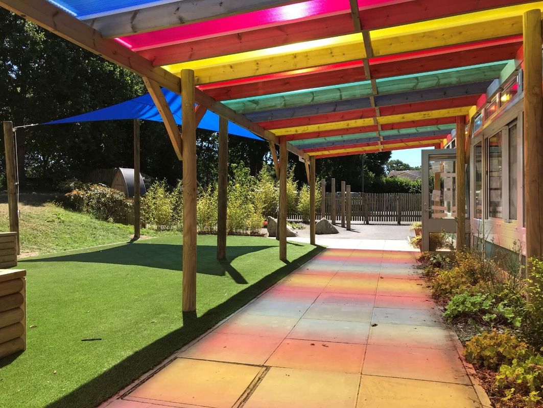 Pergola with Coloured Roof | Images