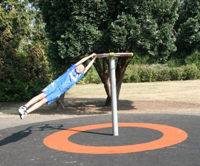 Roll-Up - steel rotating playground spinner for 8 children ages 7+ | Images