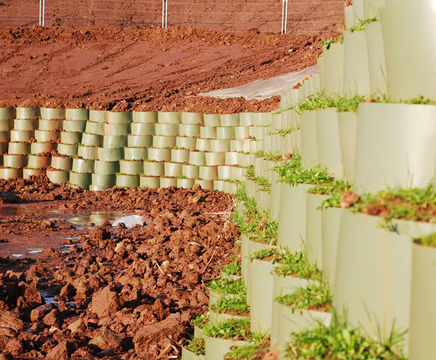 Webwall - flexible geocellular retaining wall system | ABG