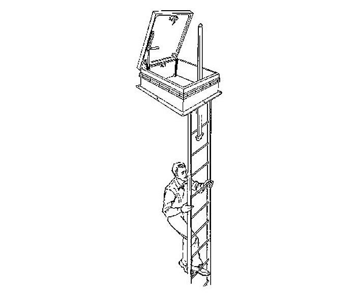 Type E-50TB roof access hatch | Bilco UK | ESI Building Design