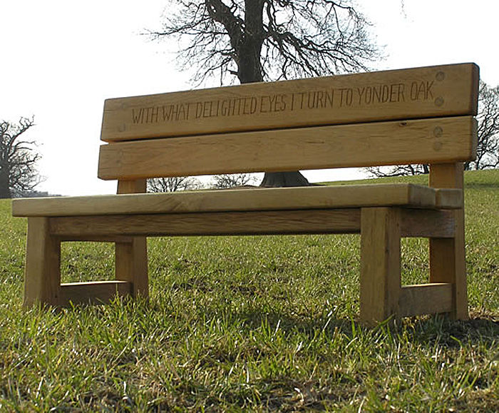 Double-Back natural green oak bench | Chris Nangle Furniture | ESI ...
