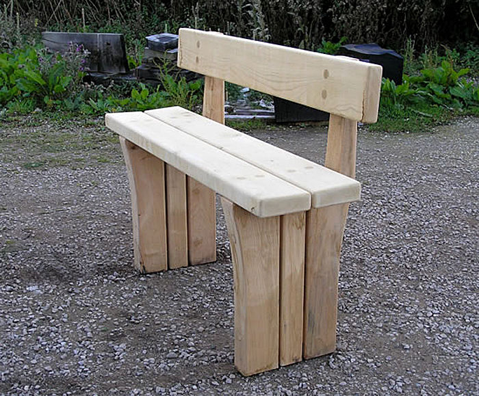 Rustic Park natural green oak bench | Chris Nangle Furniture | ESI ...