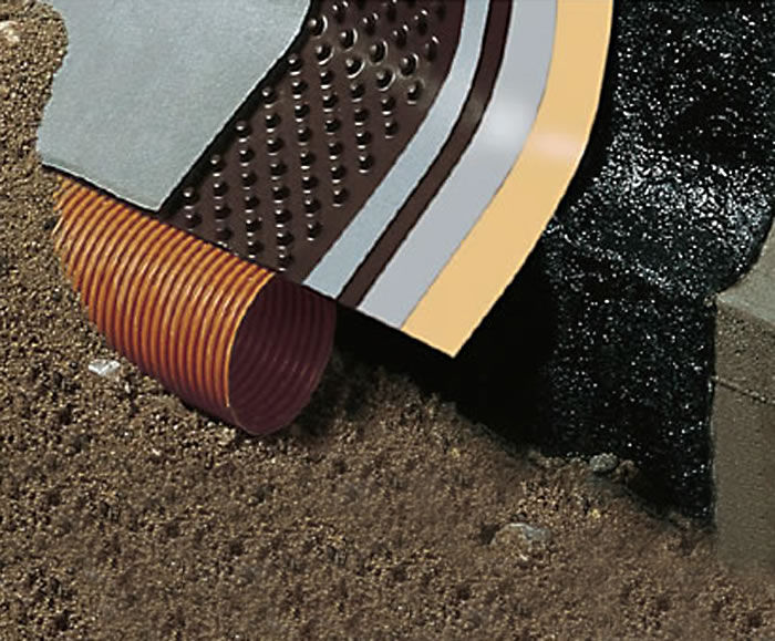 Geo-Drain Quattro - drainage protection & waterproofing membrane | Images