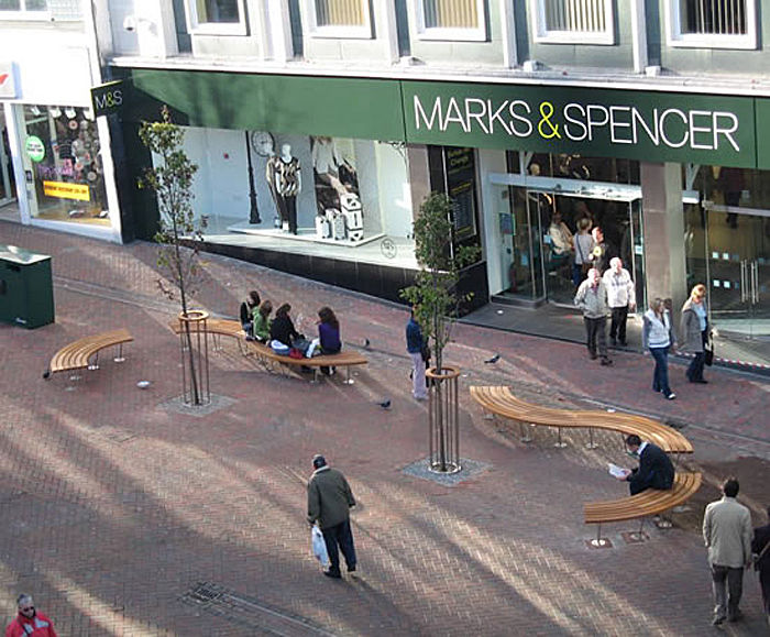 Images for Sinu curved hardwood / stainless steel external seating