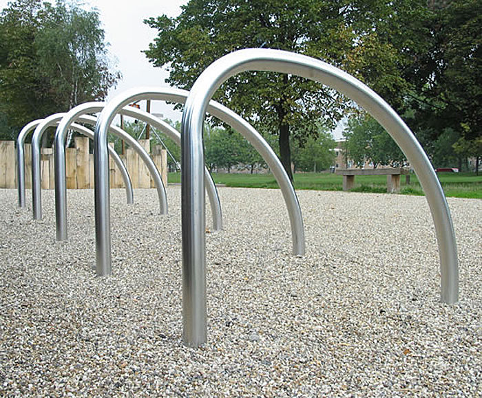 Fin - galvanised steel or stainless steel cycle stand | Images