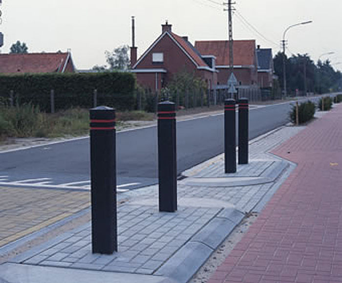 Images for Square recycled plastic bollards with diamond top
