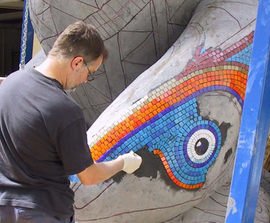 Images for 7.5m-high De Luci Fish gateway feature for roundabout