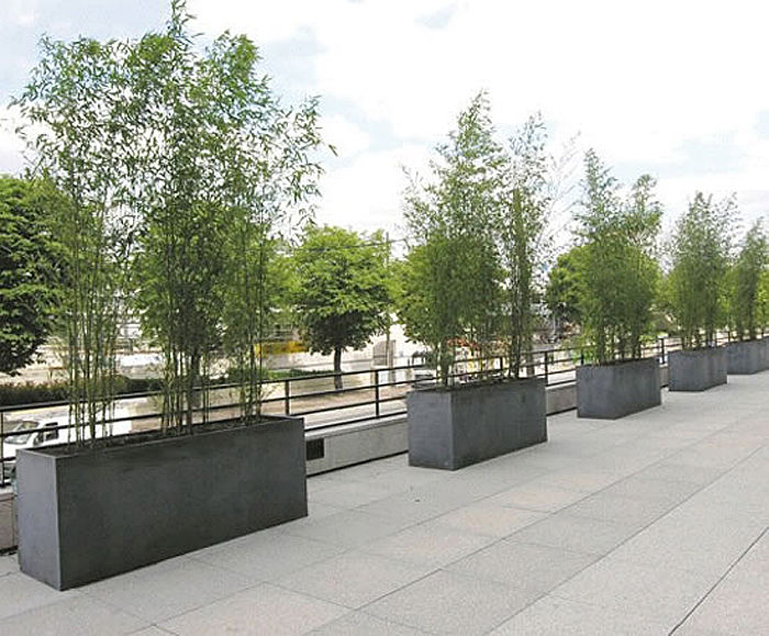 GRP ultra-lightweight outdoor barrier planters | Livingreen Design ...