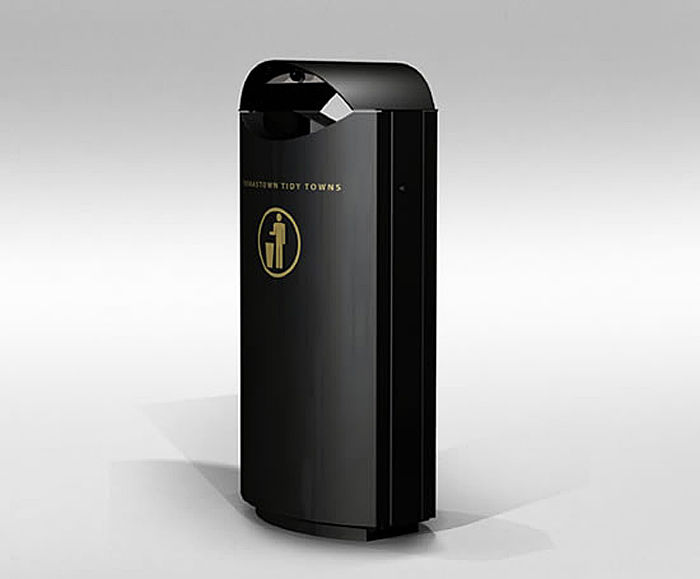 s16 - steel litter bin with ashtray, 115 litres | Images