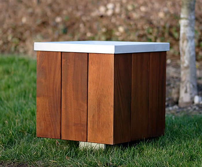 s72 steel and timber litter bin | Images