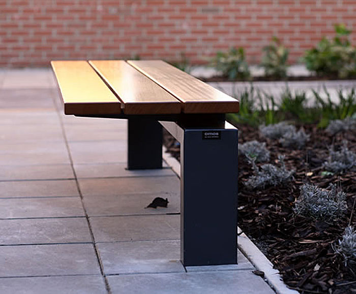 Images for s96w - galvanised steel and timber bench