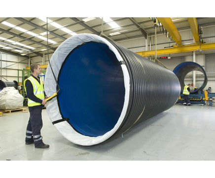 Ridgistorm-XL large diameter pipe river diversion, Wales | Polypipe ...