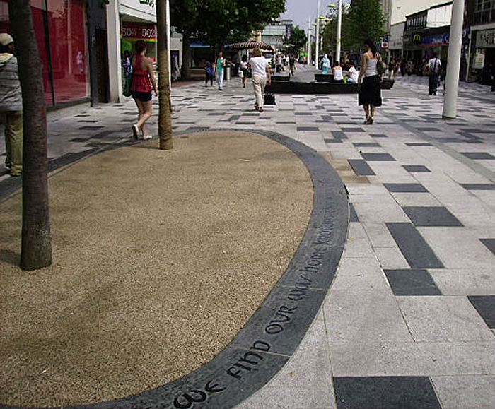 Unique natural stone hardscape revitalises high street | Images
