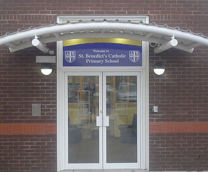 Glass reinforced plastic (GRP) school entrance signs | Images